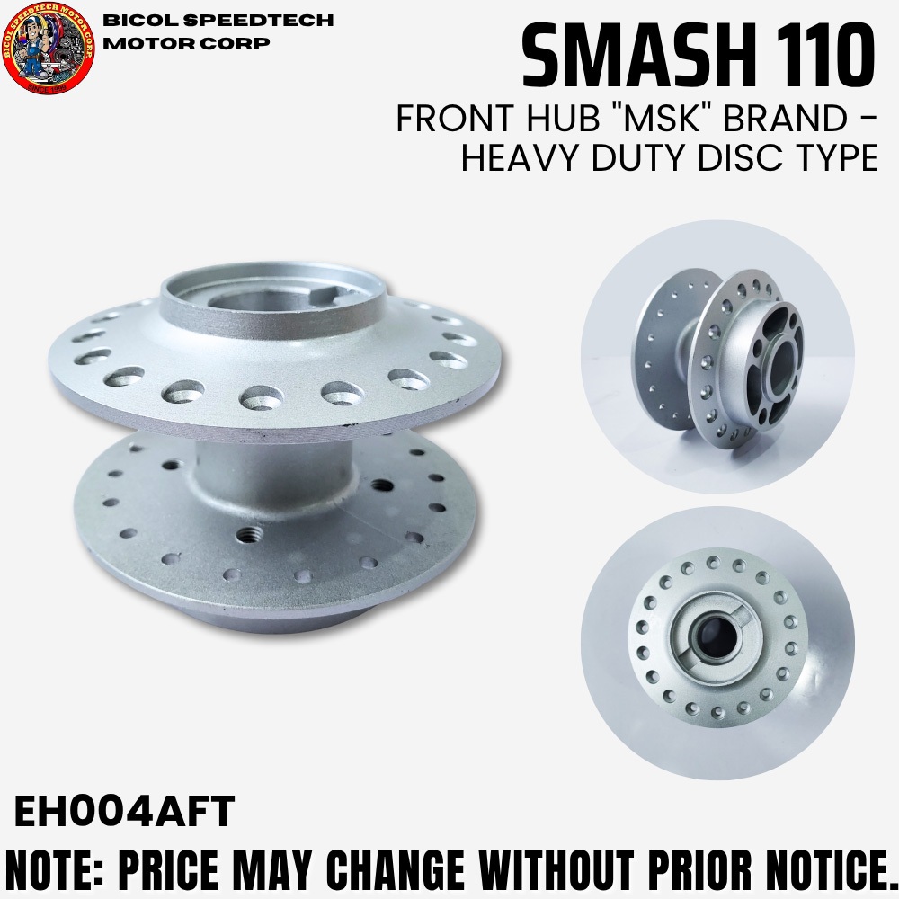 SMASH 110 FRONT HUB "MSK" BRAND -HEAVY DUTY DRUM & DISC TYPE (EH004AFS ...