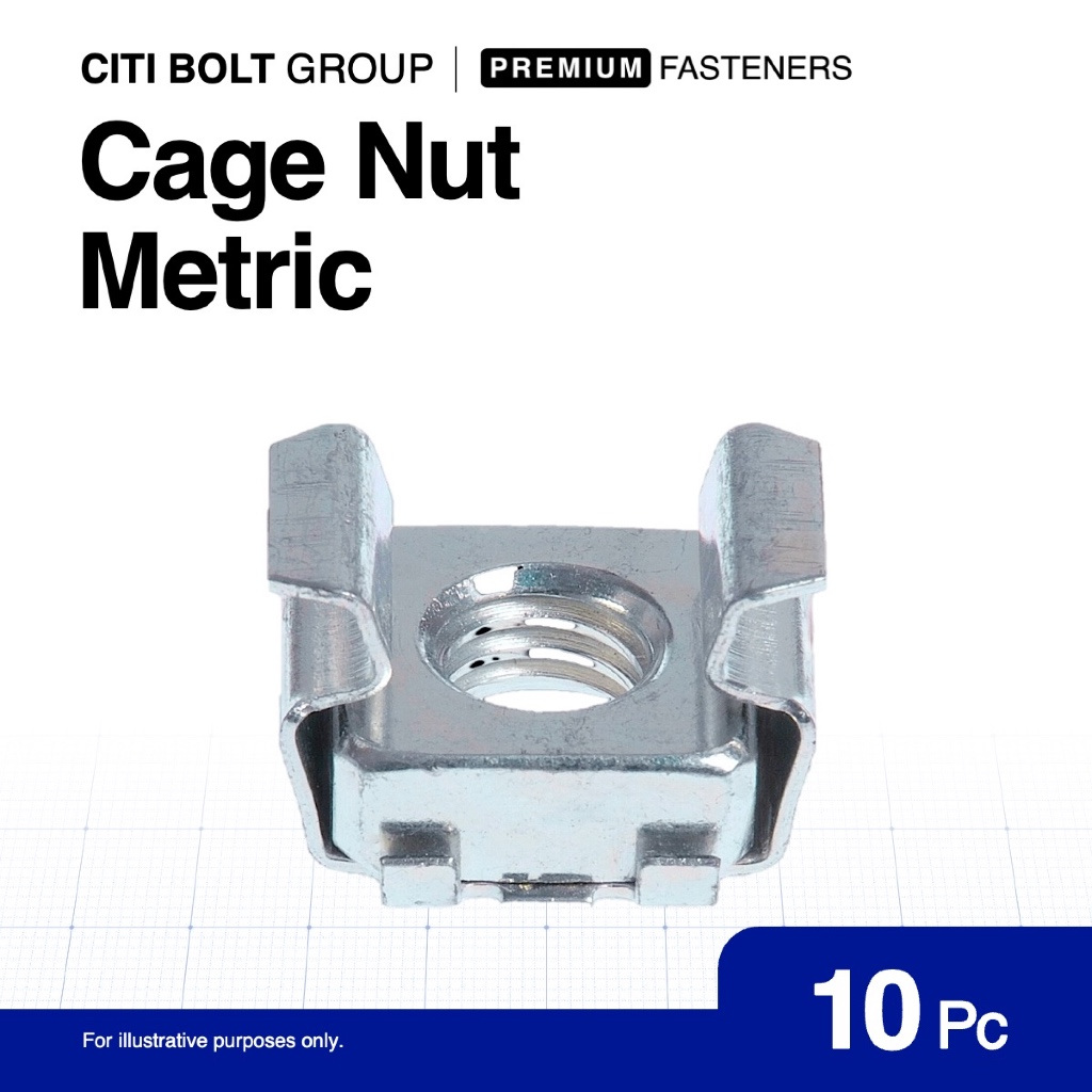 10pc Cage Nut Metric / Rack Server Nut | CITI BOLT | Shopee Philippines