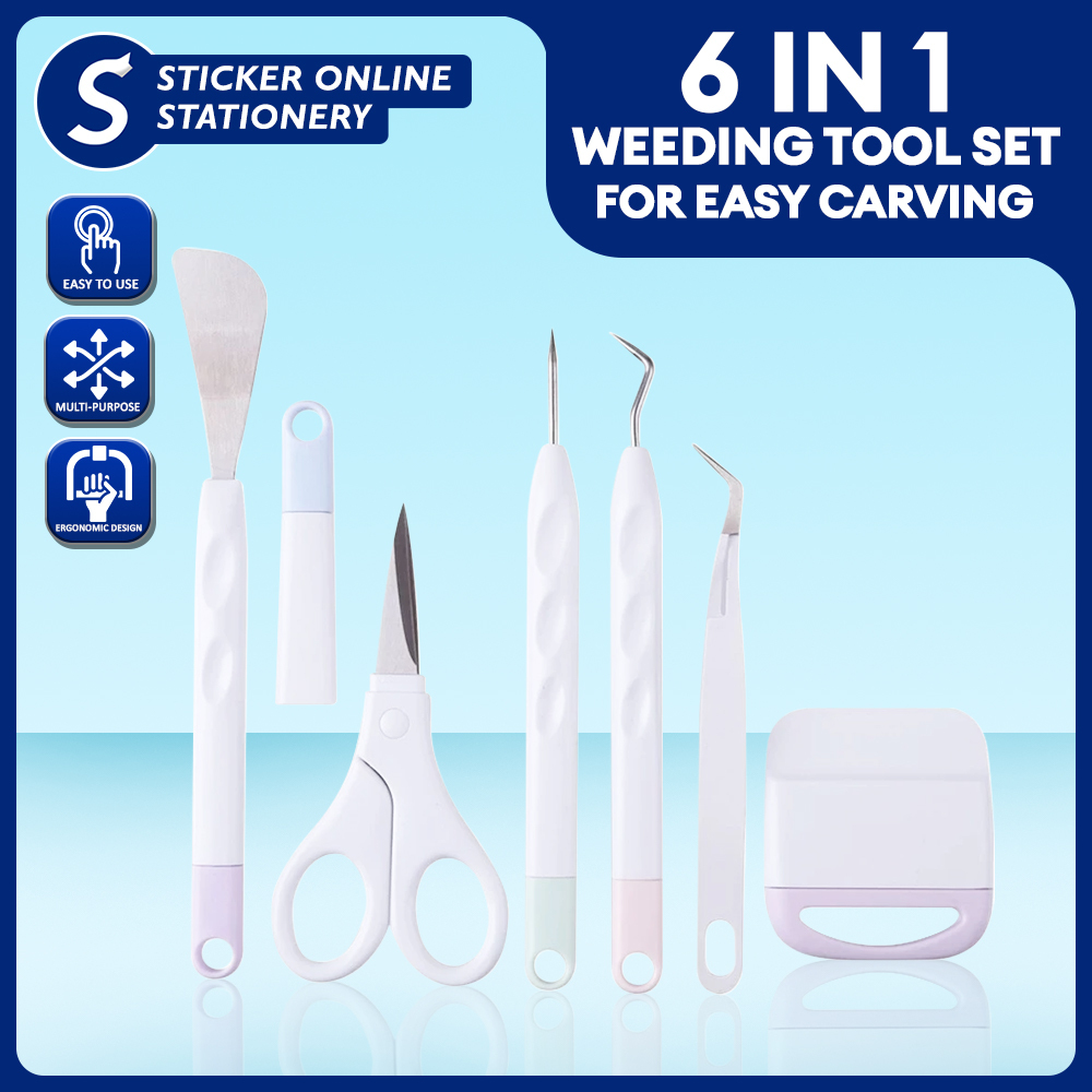 6 in 1 Weeding Tool Set Craft Vinyl Weeding Kits Precision | Shopee ...