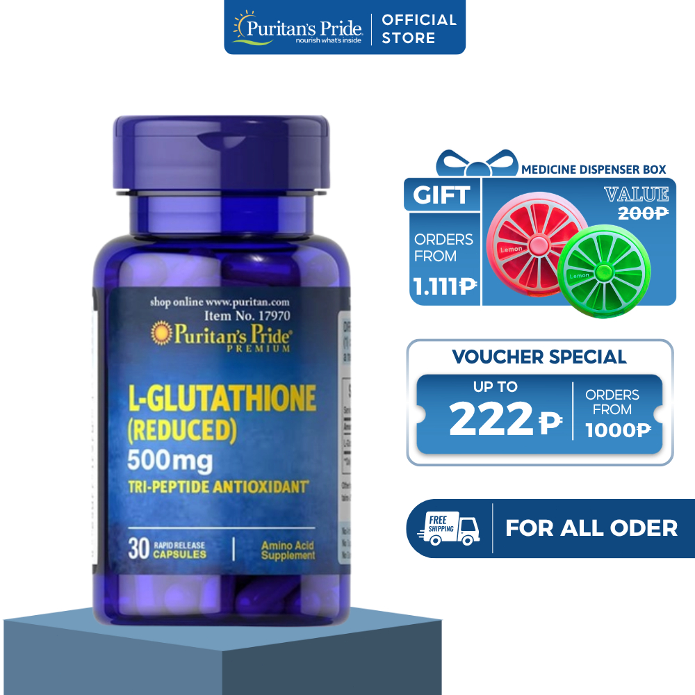 Glutathione Supplement Puritan's Pride L-Glutathione Skin Whitening ...