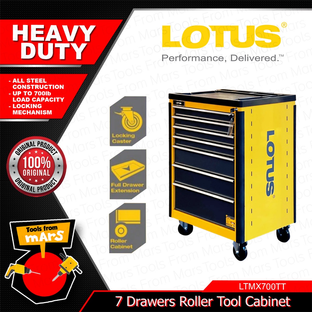 Lotus 7Layer Roller Cabinet Drawer Tool Trolley Organizer Storage with ...