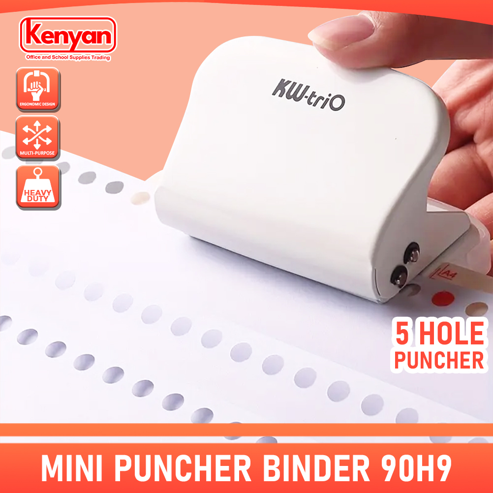 90H9 puncher, binder, mini puncher, 5-hole puncher, DIY manual puncher ...