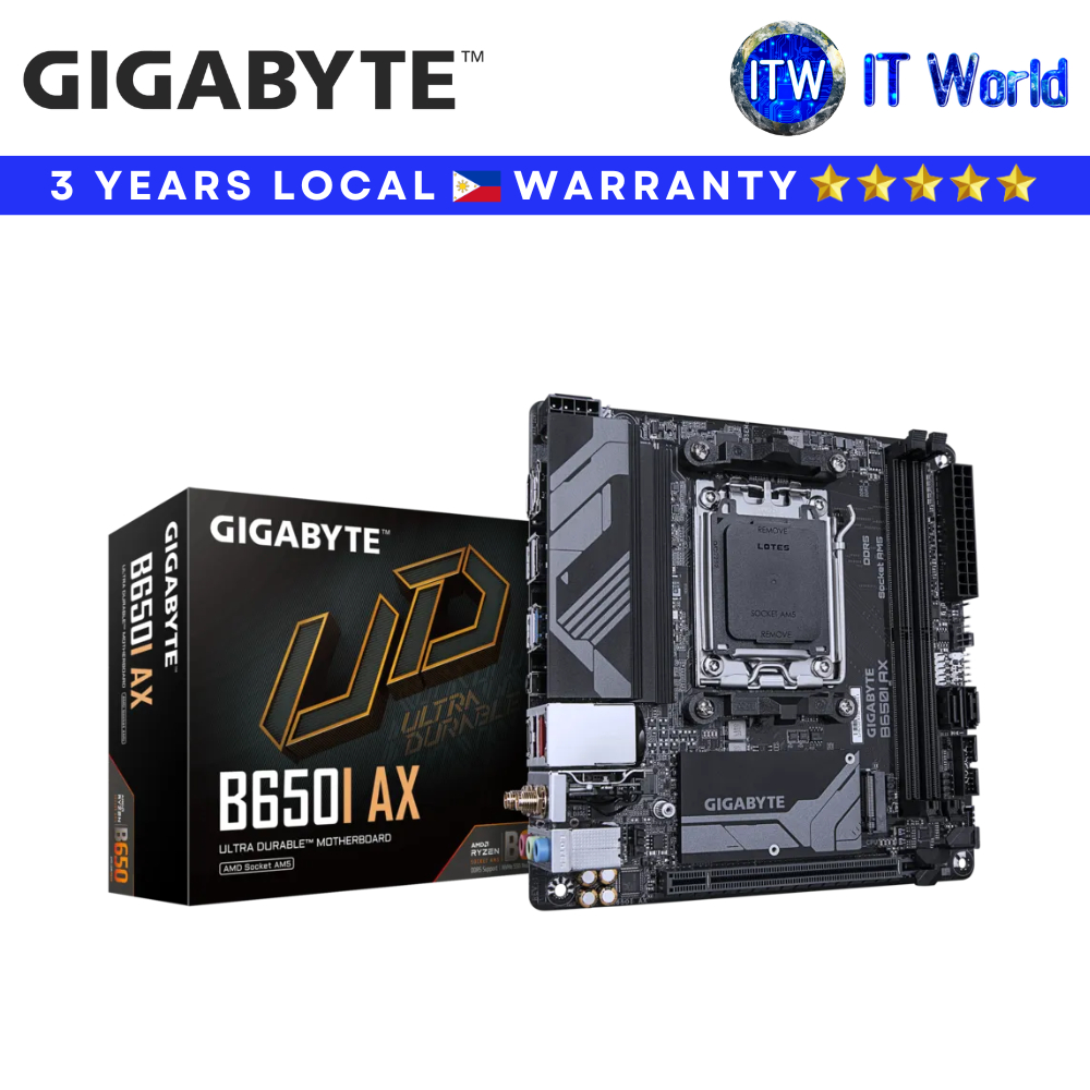 Gigabyte Motherboard DDR5 AM5 B650I AX Mini-ITX / Wi-Fi 6E / PCIe 4.0 ...