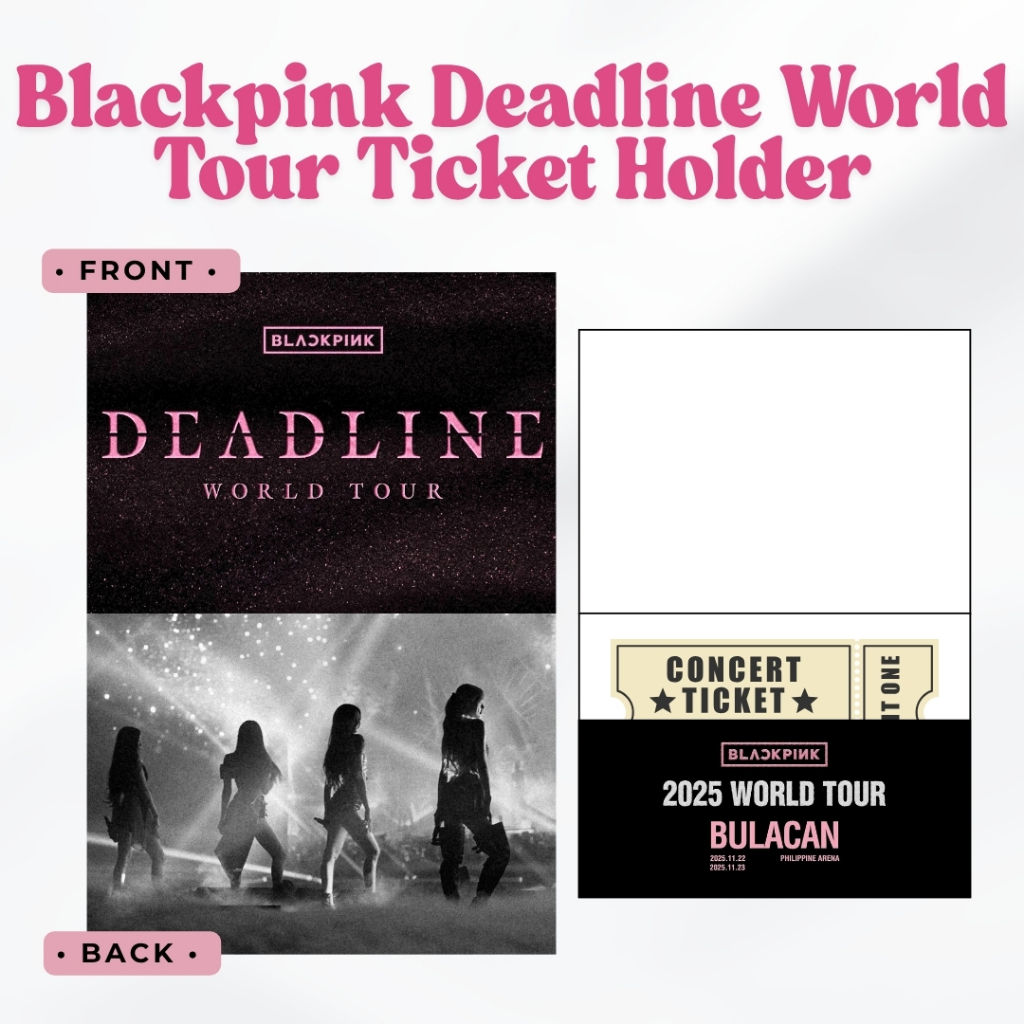 Blackpink Deadline World Tour 2025 Ticket Holder | Blackpink Concert ...