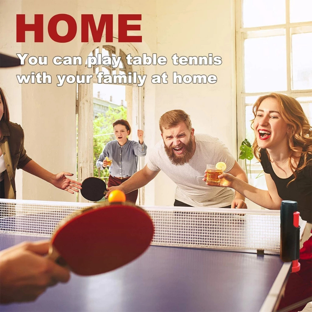 Portable Ping Pong Set | Adjustable Table Tennis Net System for Home ...