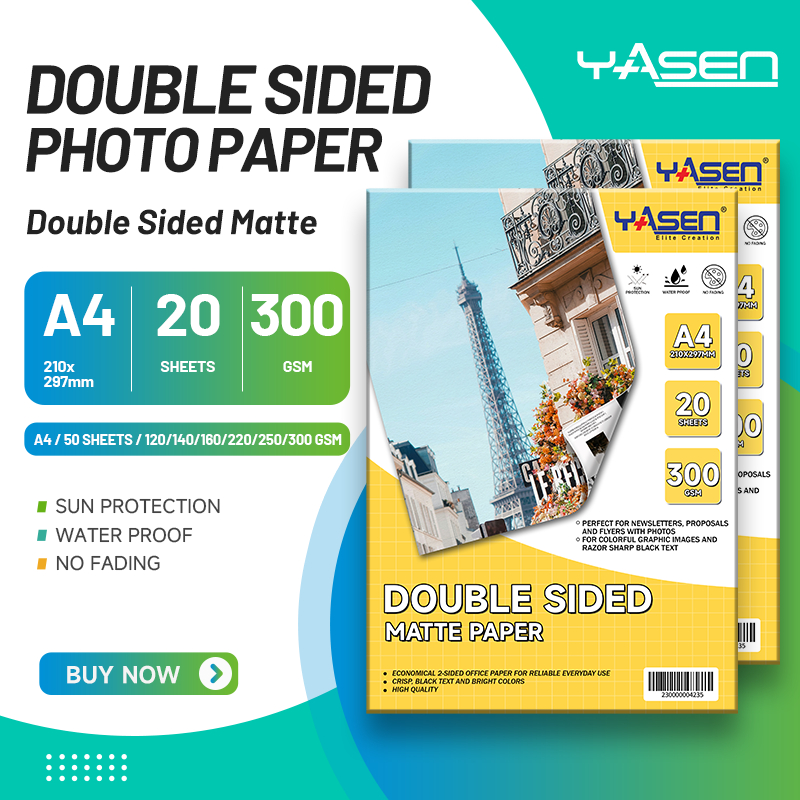 Yasen Photo Paper Double Sided Matte Photo Paper 120-300gsm Options For ...