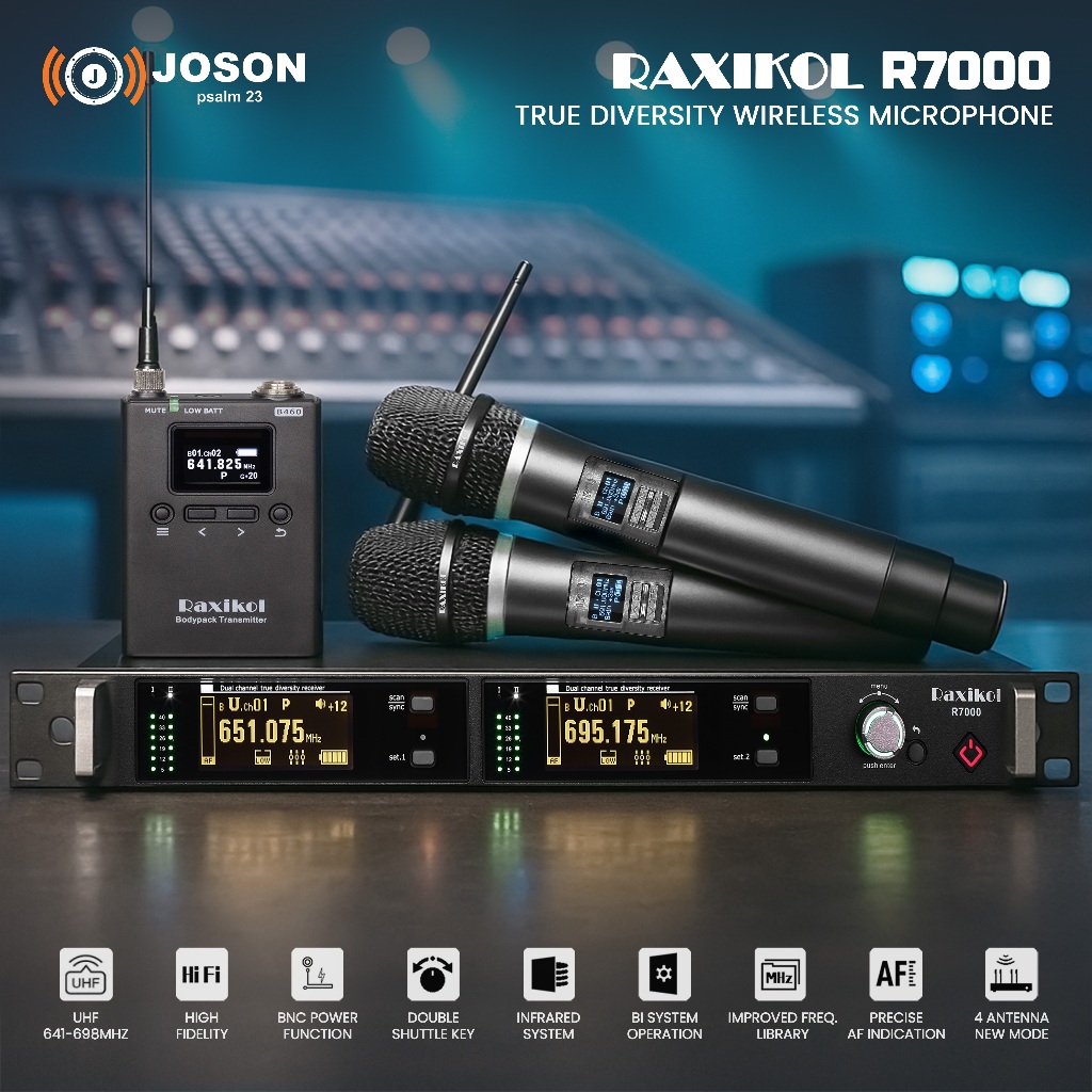 Joson [Raxikol] R7000 True Diversity Wireless Microphone System ...