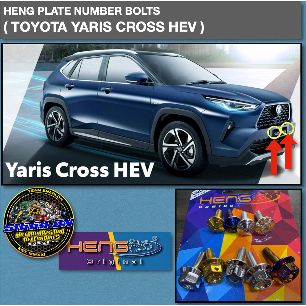 HENG Original Name Plate Number Bolts for TOYOTA YARIS CROSS HEV (4pcs ...