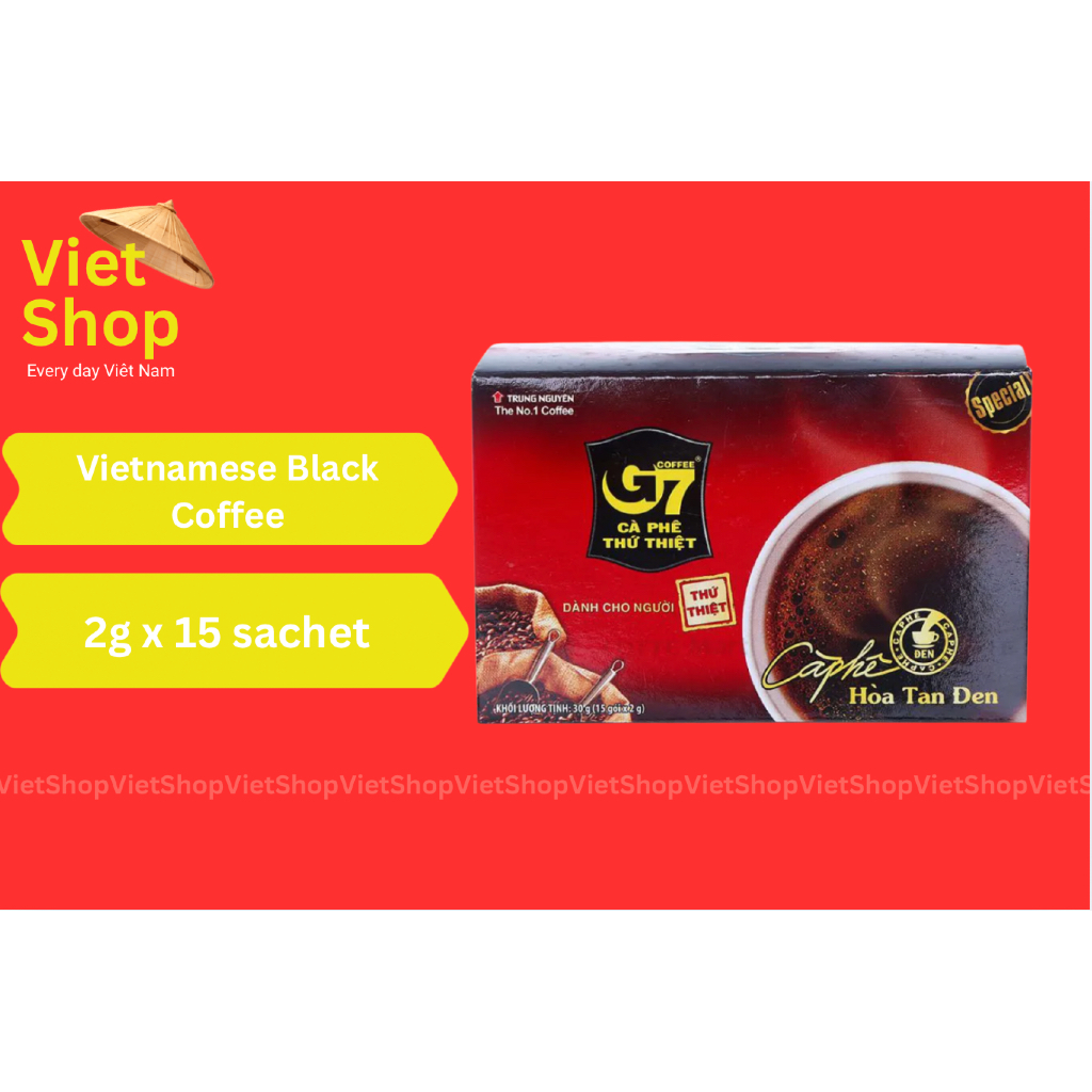 Trung Nguyen G7 Black Instant Coffee 30g (2g x 15 packs) | Shopee Philippines
