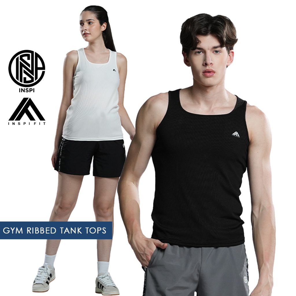 INSPI FIT Active Gym Ribbed Sports Sando For Men & Women Body Fit ...