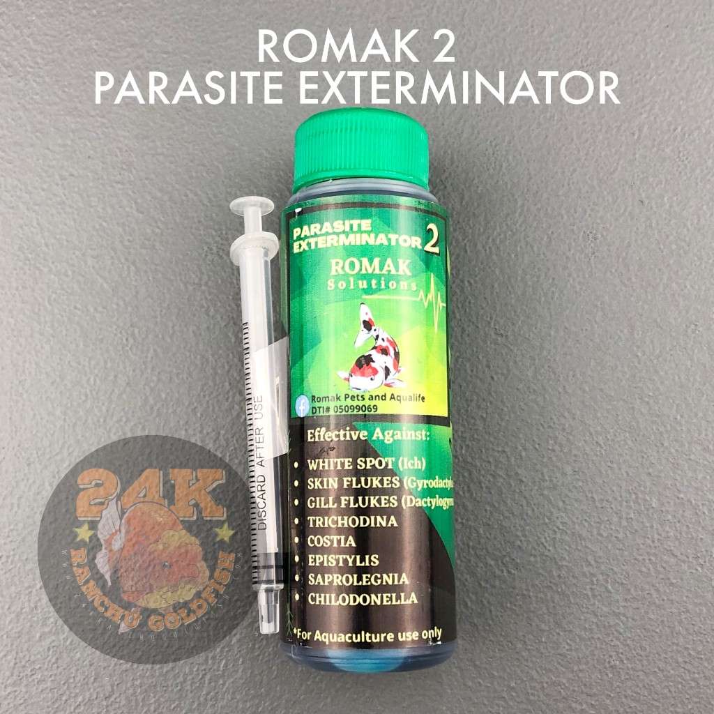 ROMAK 2 PARASITE EXTERMINATOR WHITE SPOT/ICH/SCALE FLUKES/GILL FLUKES ...