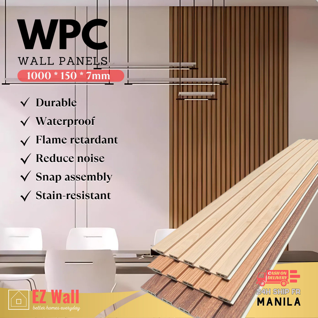 EZ Wall Wood Wall Panels WPC material Fluted Panel Fluted Wallpaper for ...