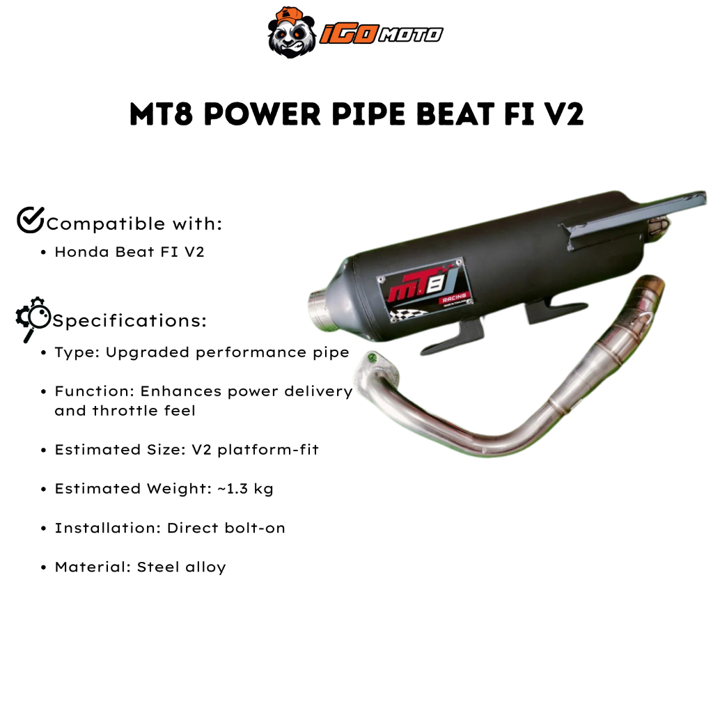 MT8 POWER PIPE BEAT FI V2 | Shopee Philippines