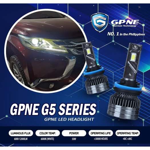 GPNE TC-X LED G5 SERIES FOR HEADLIGHT AND FOGLIGHT 6000K | WHITE | PAIR ...