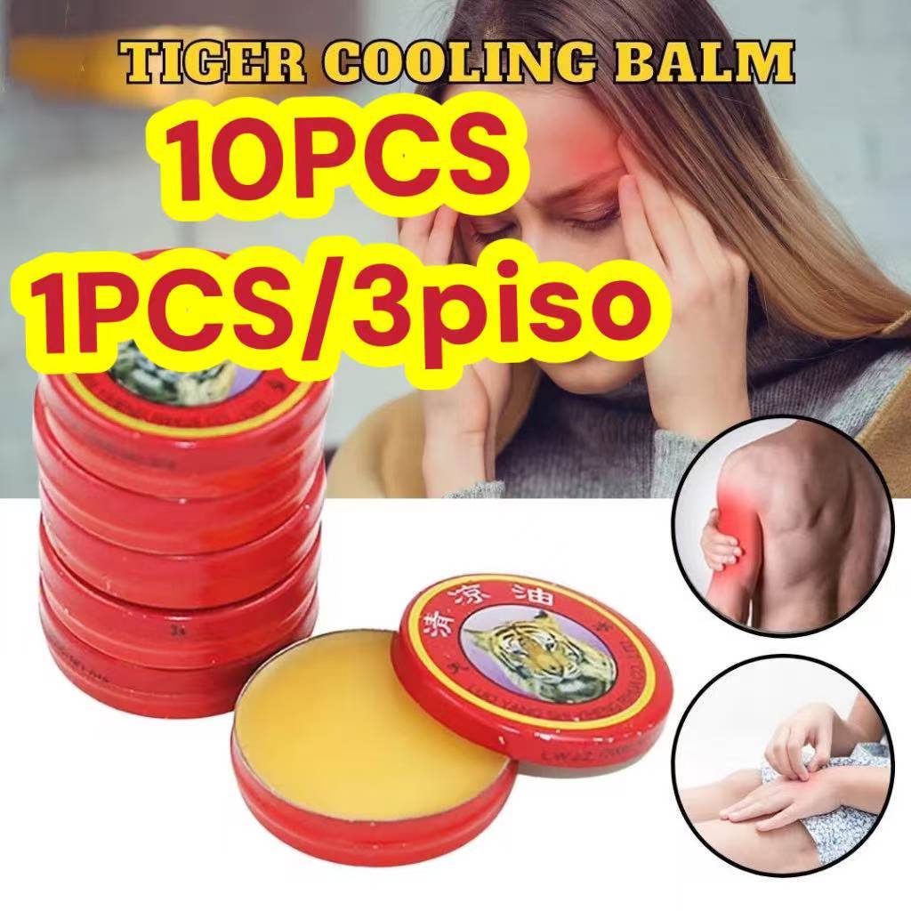 10PCS Red Tiger Balm Ointment Muscle Back Neck Relieving Headache Pain ...