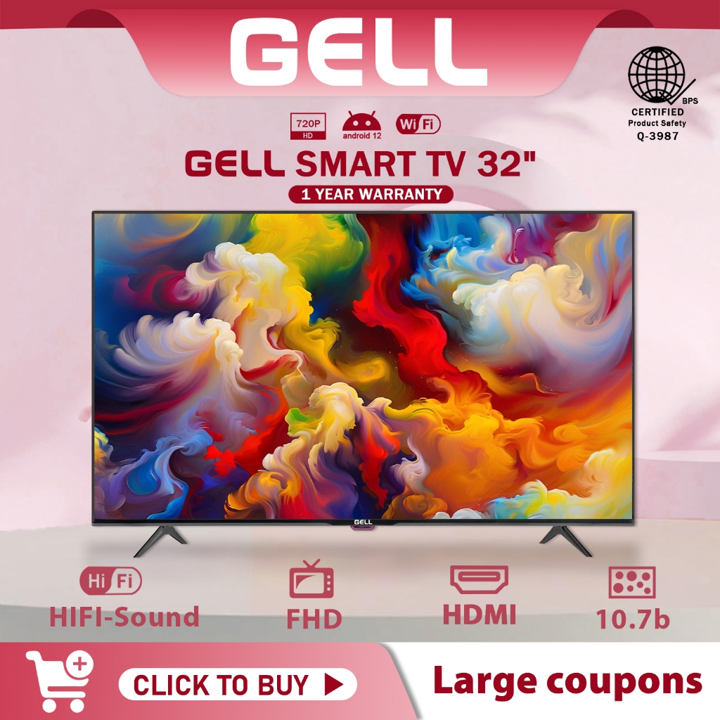 GELL 32 Inch Smart TV Flat Screen TV 32 Inch | Shopee Philippines