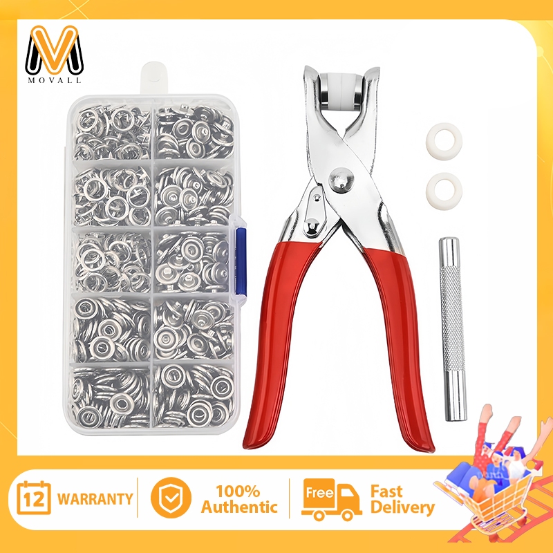 100Pcs Snap Button Plier Set Metal Automatic Button Snap Kit With ...