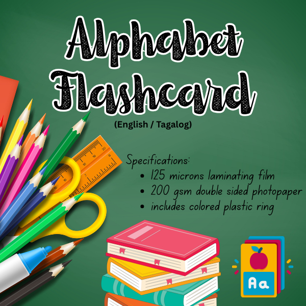 Laminated Alphabet Flashcard English Tagalog | Shopee Philippines