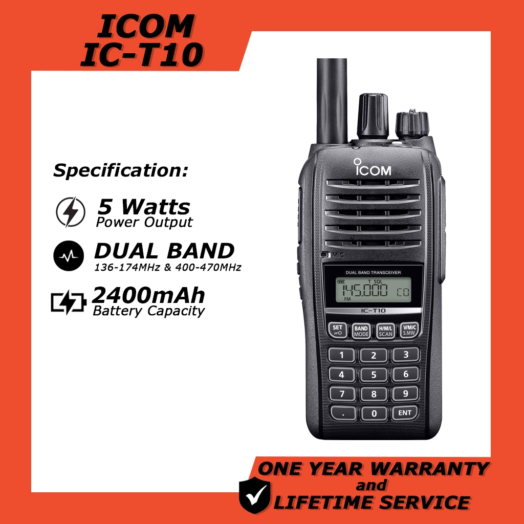 ICOM IC T10 DUAL BAND RADIO ORIGINAL RADIO | Shopee Philippines