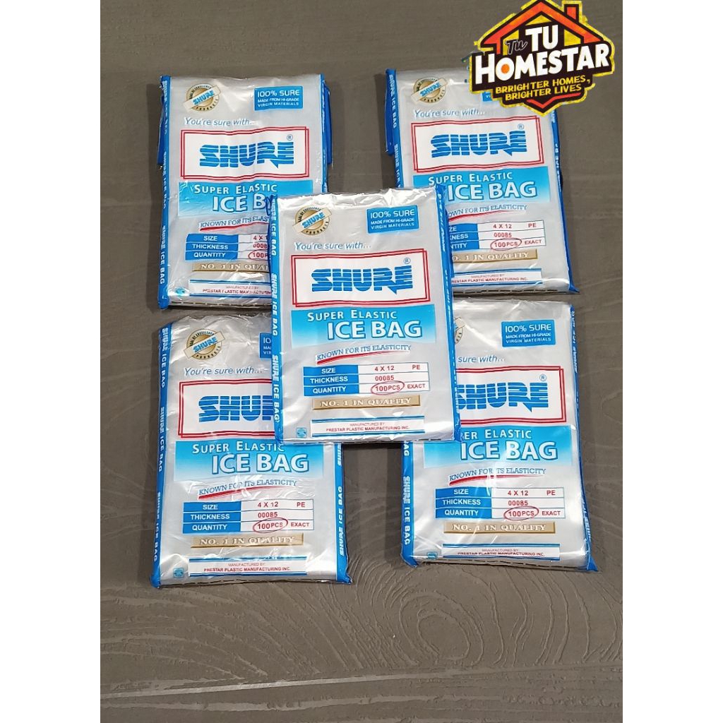 PER 5 PACKS SHURE ELASTIC ICE BAG (500 PCS) | Shopee Philippines