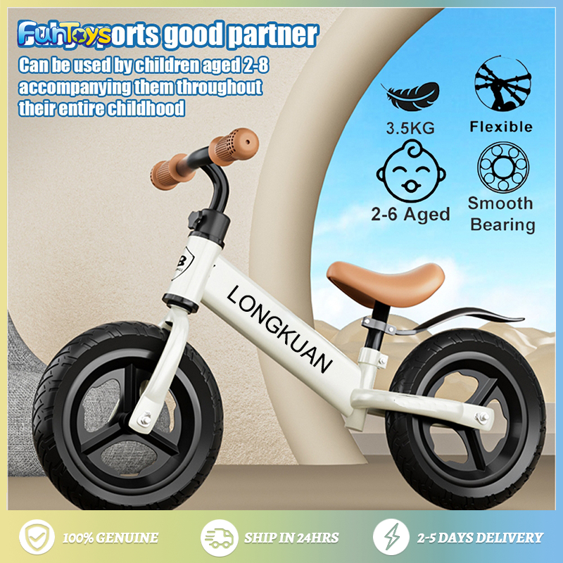 Funtoy Balance Bike for Kids No Foot Pedal Push Bike for Kids Push Bike ...