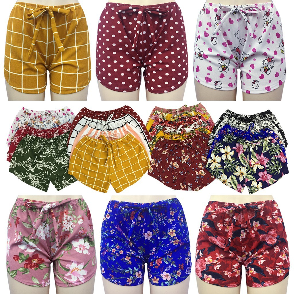 Freesize Ladies SHORT PAMBAHAY Soft & Breathable Cotton Spandex - Assorted fit up to XL | Shopee ...