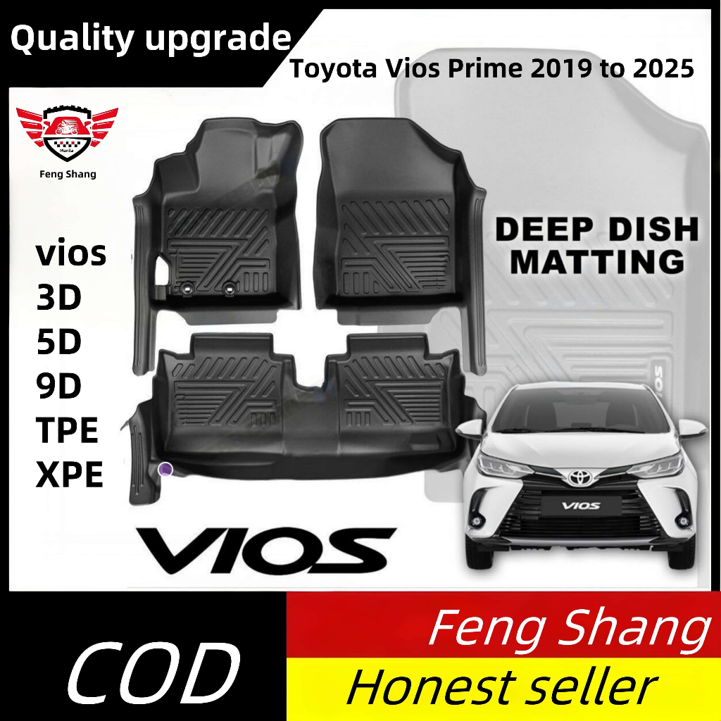 Toyota Vios Prime 2019 to 2025 OEM / EXCELLENT Deep Dish Matting ...