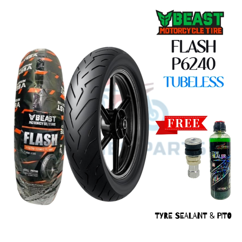 Beast Flash (P6240) / Beast Tire X3M Tubeless Tire Original Motorcycle ...