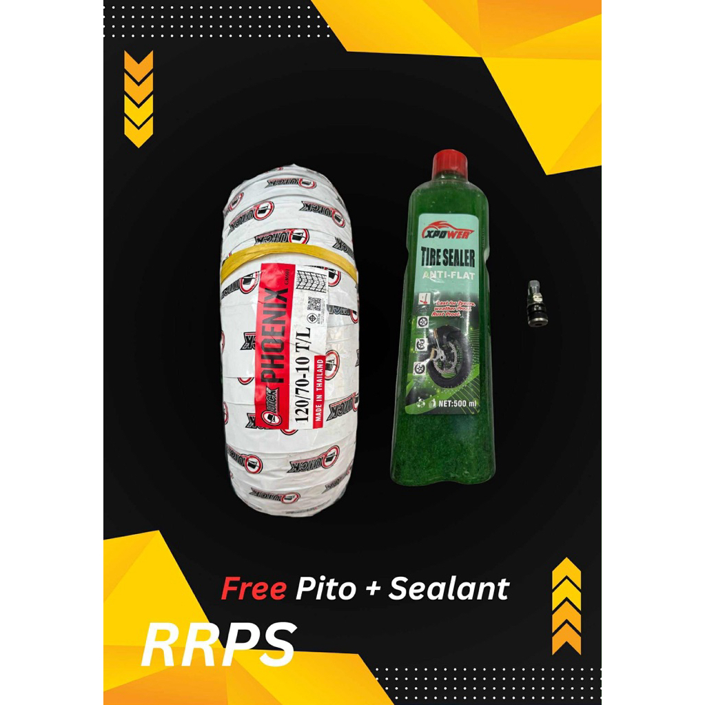 QUICKE TIRE TUBELESS FREE PITO AT SEALANT 90/90/10 120/70/10 90/100/10 ...