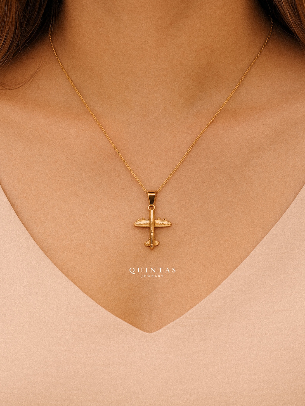 QUINTAS ™ Air Force Plane Necklace (With FREE Jewelry Gift Box ...