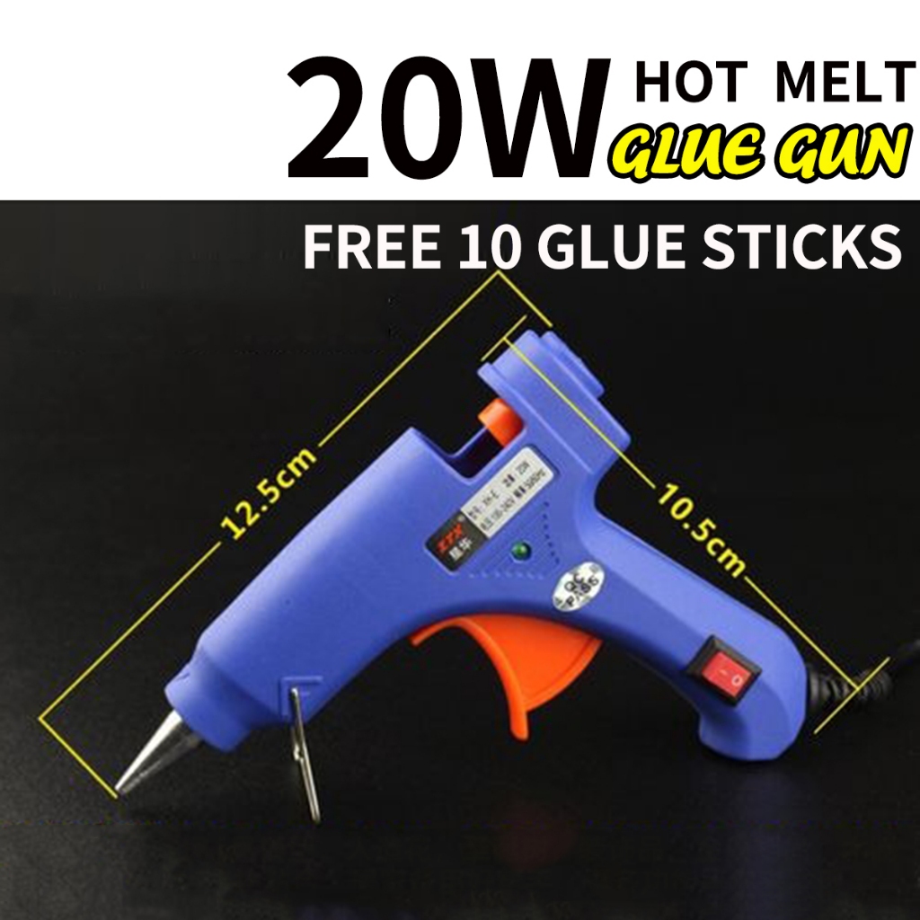 20w Thermo diy Electric Heat Glue Gun Glue Stick Gunner Heavy Duty ...