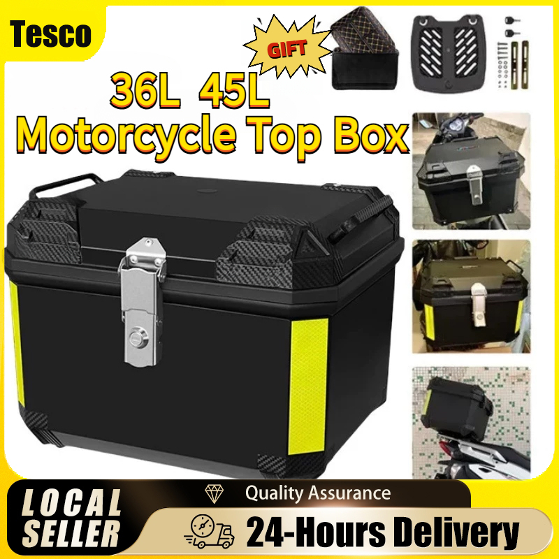 【24h ship】45L 36L Top Box For Motorcycle Tail Box Universal Large ...