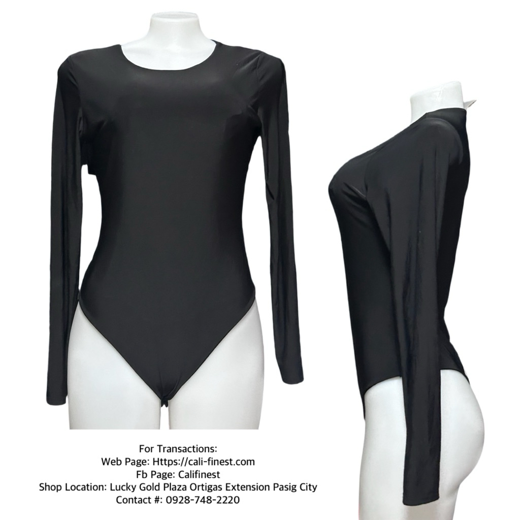 Pretty Little Thing Women’s Black Long Sleeve Swimsuit | Shopee Philippines