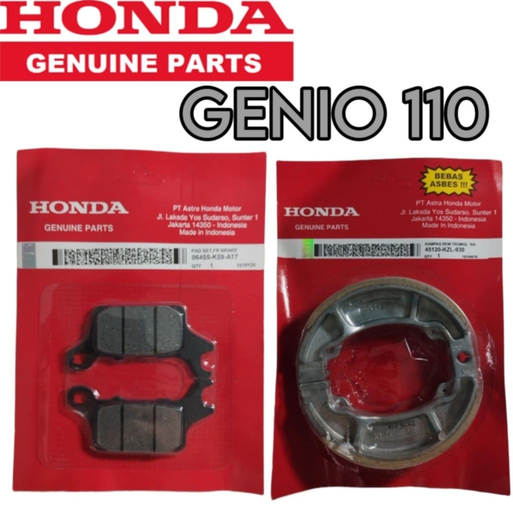 HONDA GENIO 110 brake pad and brake shoe Indonesia | Shopee Philippines