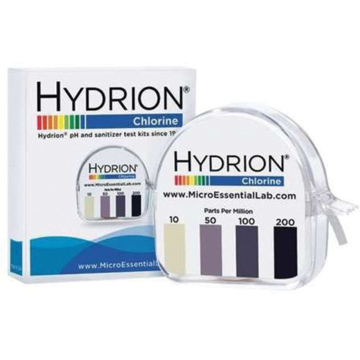 Hydrion 10-200 ppm Chlorine Test Strip for Sanitizer Solutions, 15-foot ...