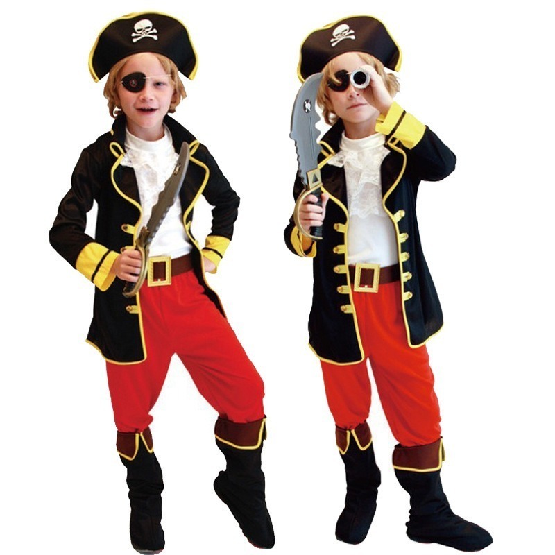 24H Ship Pirate King Boy Costume Cosplay High Quality Cloth Pirates of ...
