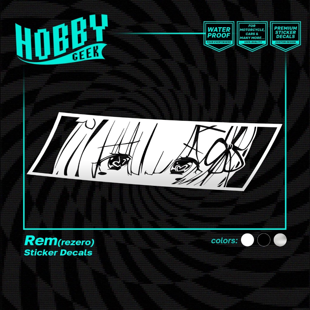 Rem Re:Zero Anime Waterproof Decal Sticker (For Moto&Car,Tumbler PC ...