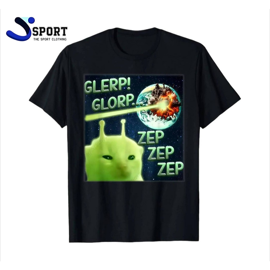 Funny Alien Cat T-Shirt Kawaii Graphic Casual Short Sleeve Soft Vintage ...