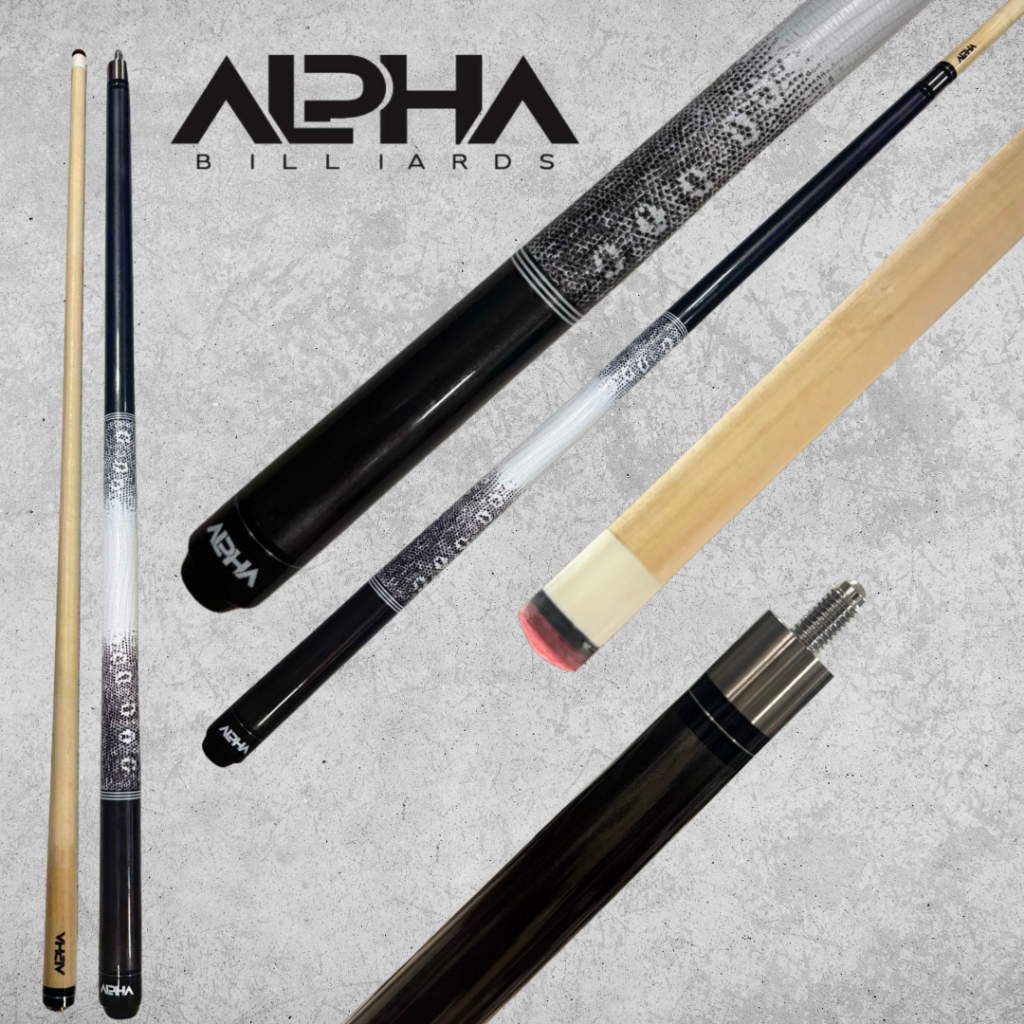 Alpha 2‑Piece Maple Pool Cue – 12.5 mm Tip – Professional Billiard ...