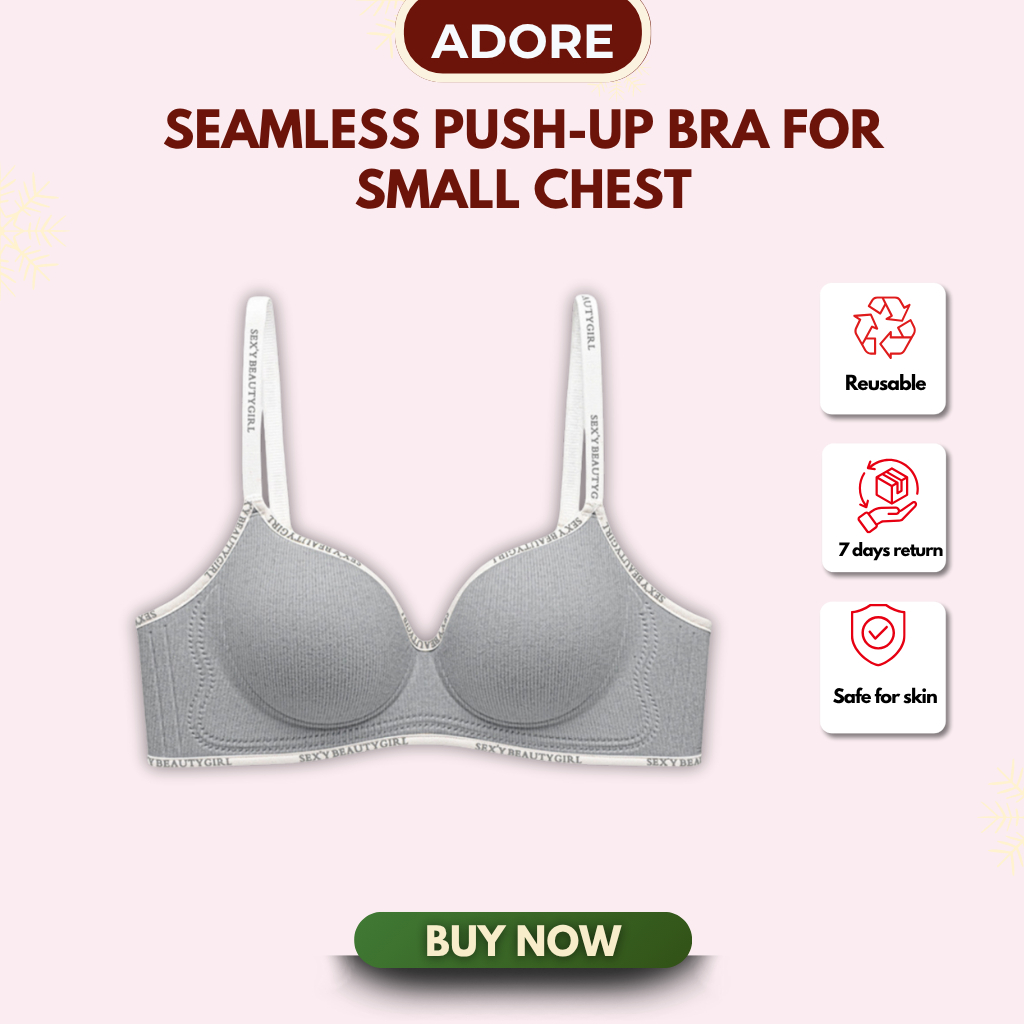 Seamless Push-Up Bra for Small Chest, Thickened Padding for Small ...