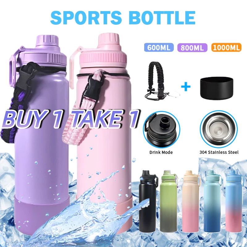 [COD]600ML/800ML/1000ML Tumbler Flask Outdoor Sports Insulated ...
