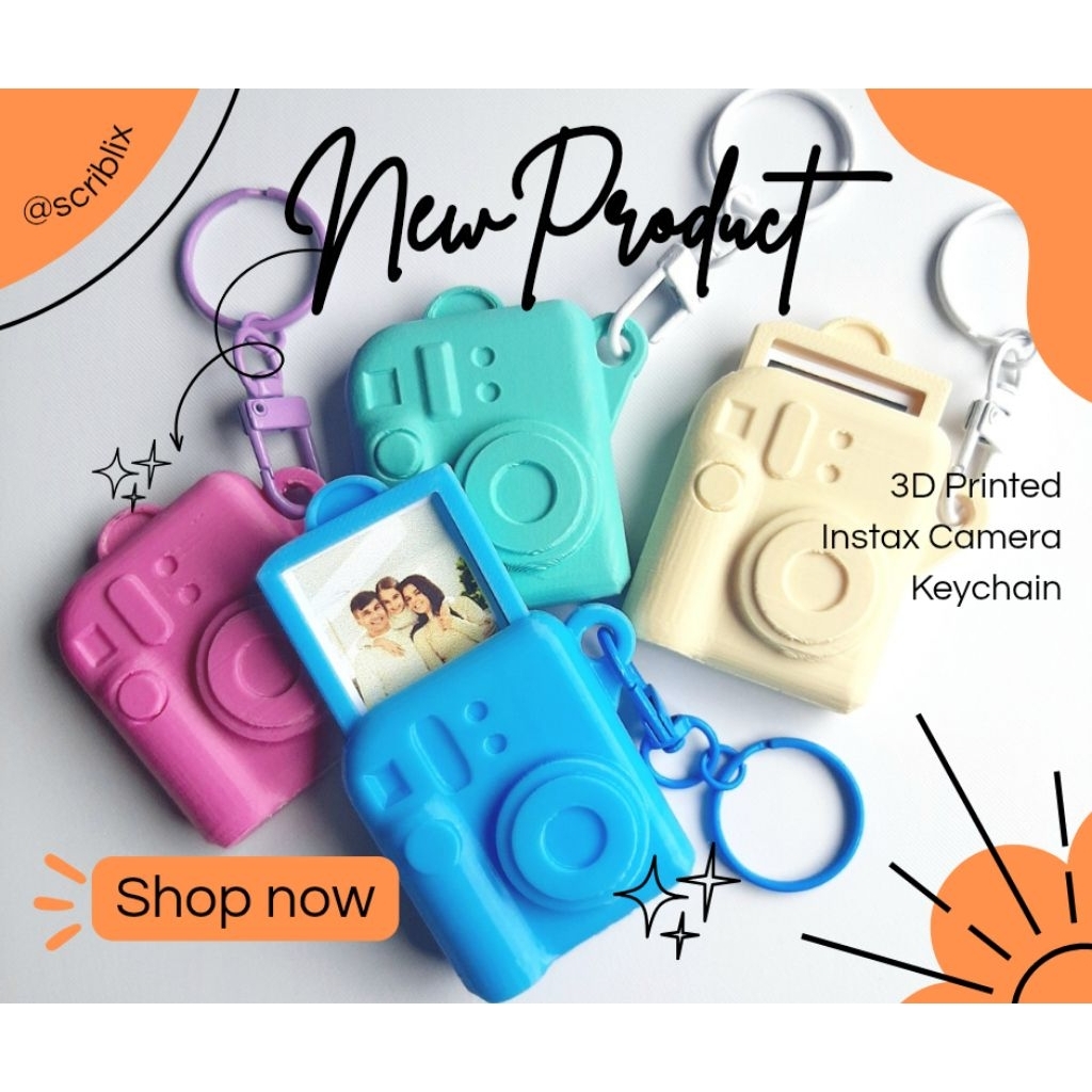Instax Camera Keychain Personalized Mini Polaroid Photo Gift Souvenir ...