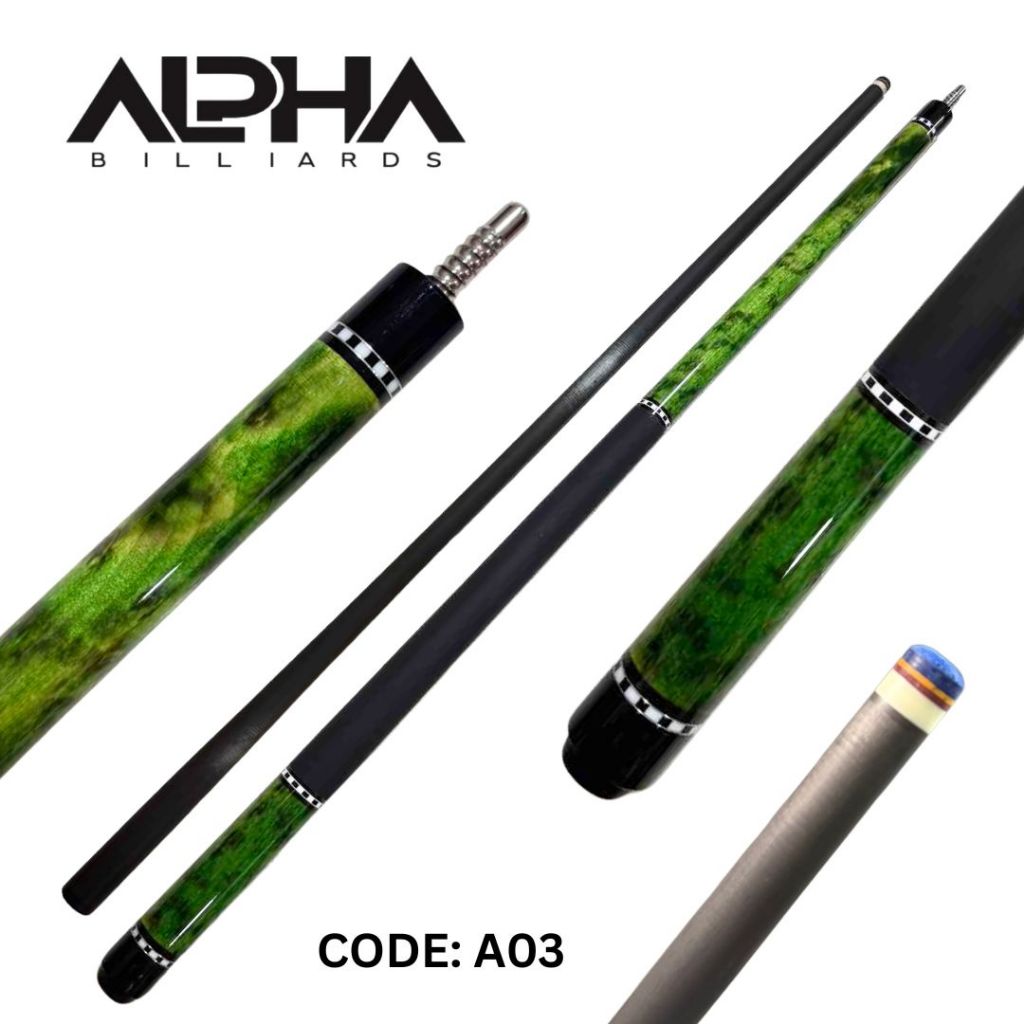 Alpha Pro Pure Carbon Billiard Cue Stick 12.4mm Low Defection 58 ...