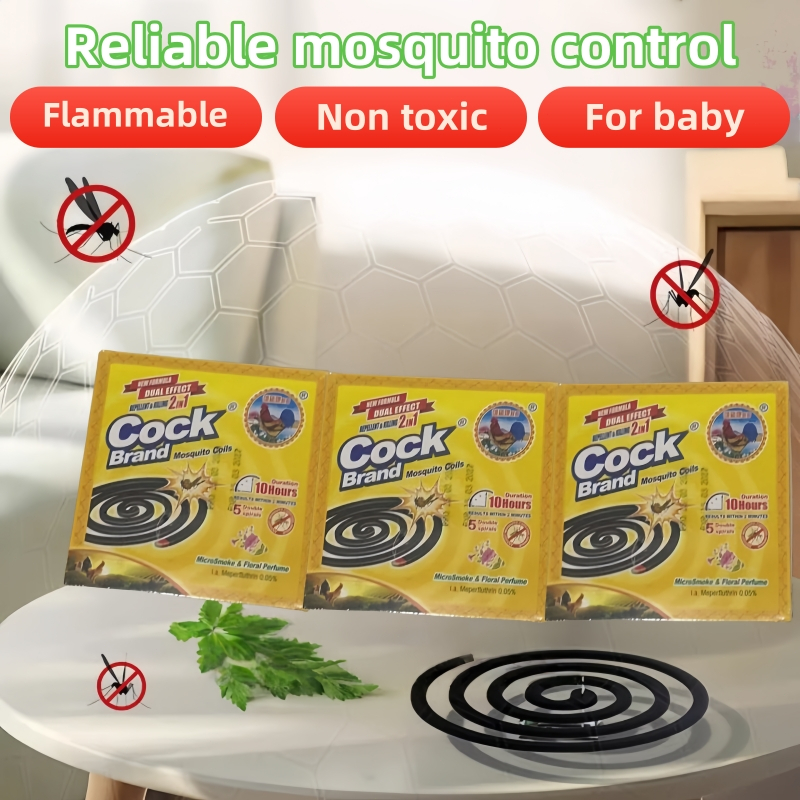 Mosquito Coil 10 Spirales Household Use Black Spiral Mosquito Incense ...