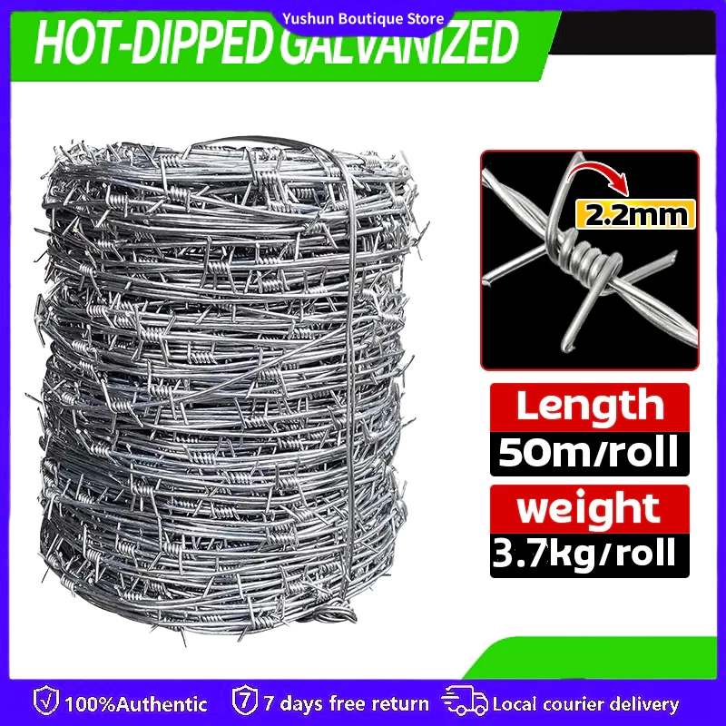 Galvanized Barbed Wire Roll Fence Iron Security Fence for Anti-Climb ...