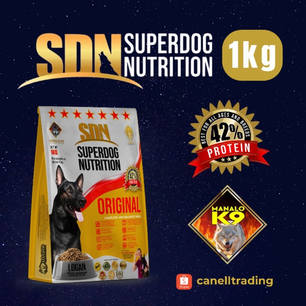 1kg SDN42 Original - Superdog Nutrition SDN Dog Food by Manalo K9 ...