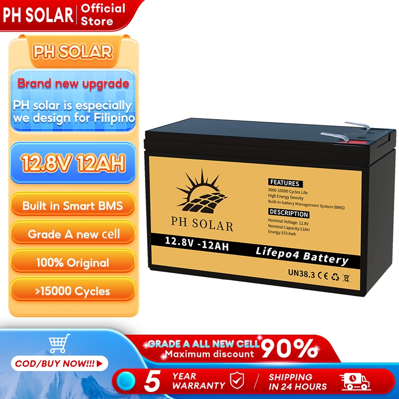 LifePo4 Battery 12V 12AH/30AH/50AH/100AH Lithium Battery 24V 100AH JBD ...