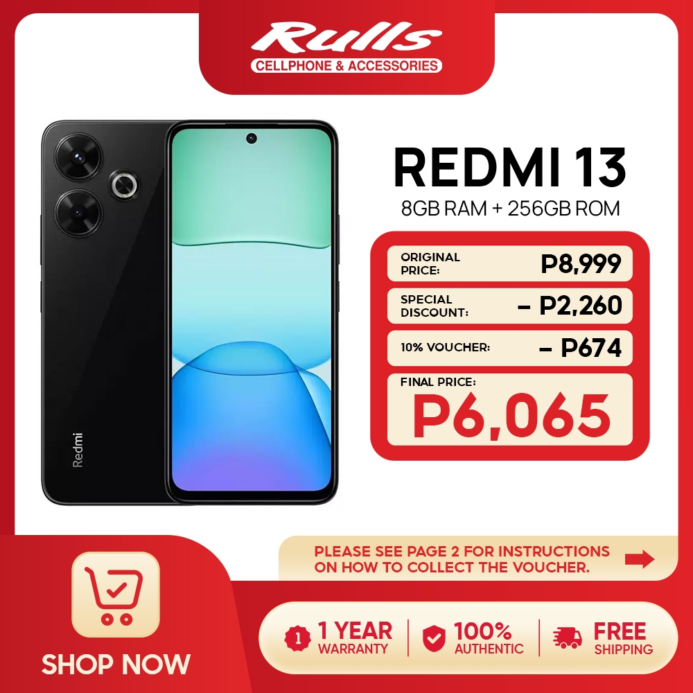 Xiaomi Redmi 13 Smartphone | 8GB+256GB | MTK Helio G91-Ultra | 108MP ...