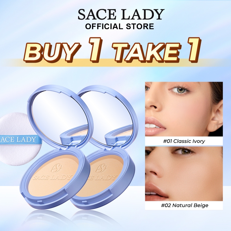 【BUY 1 TAKE 1】SACE LADY Matte Face Powder Oil Control Waterproof Long ...