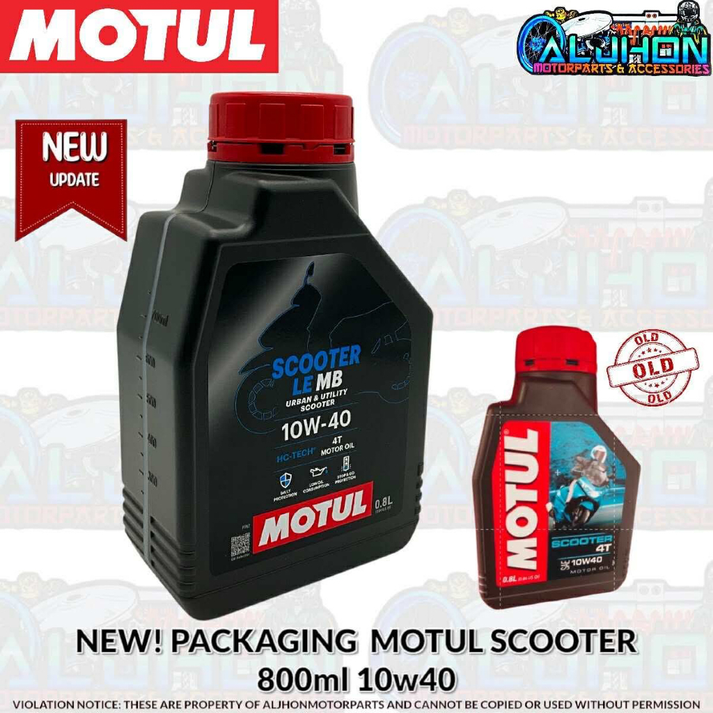 NEW! PACKAGING MOTUL SCOOTER 800ml 10w40 | Shopee Philippines